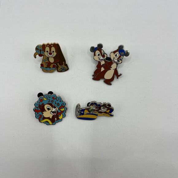 Disney | Other | Disney Chip And Dale Pin Lot 4 Pcs Vintage Disney ...
